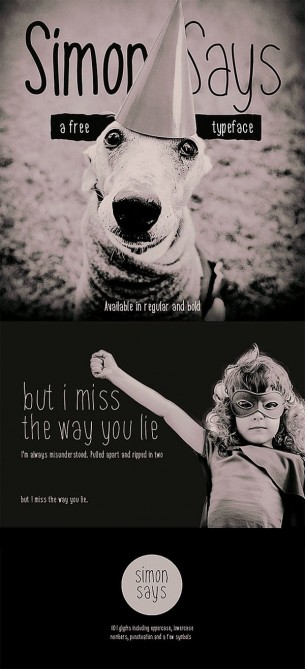 Simon Says Free Handwriting Font - FondFont