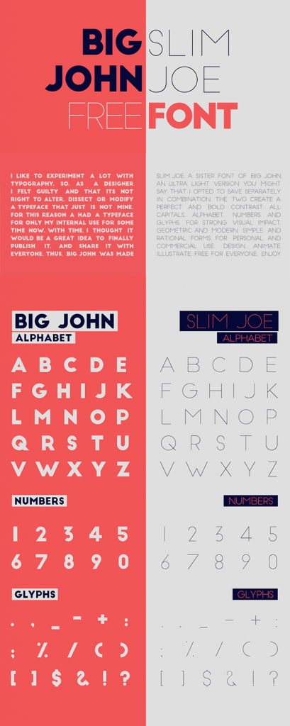 Big John Slim Joe free font - FondFont