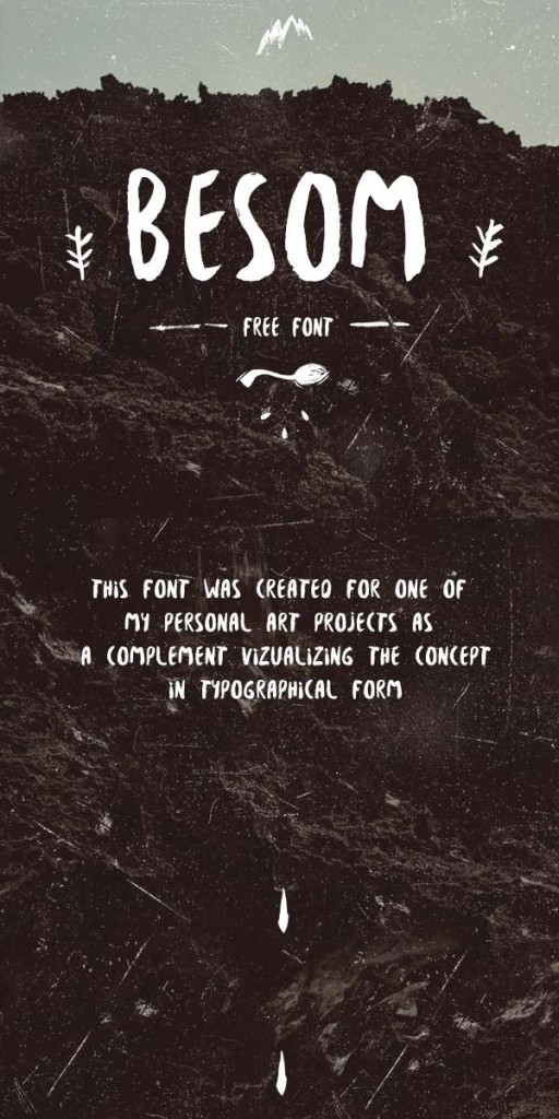 Besom - free brush font - FondFont