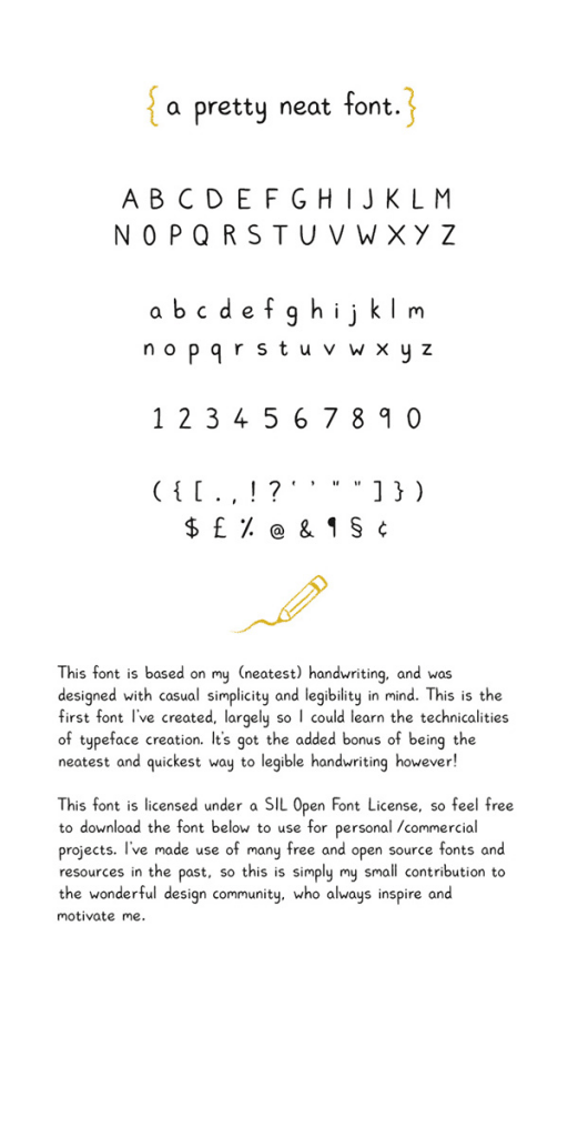 pretty neat free font - FondFont