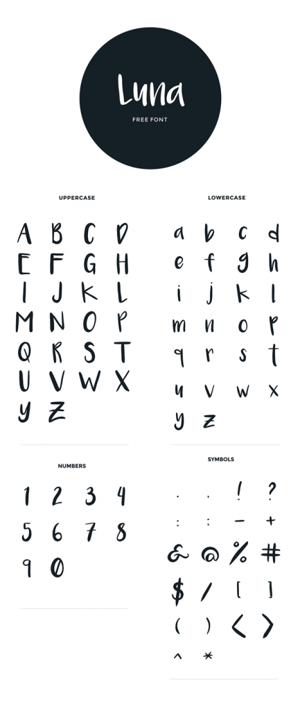 LUNA free font - FondFont