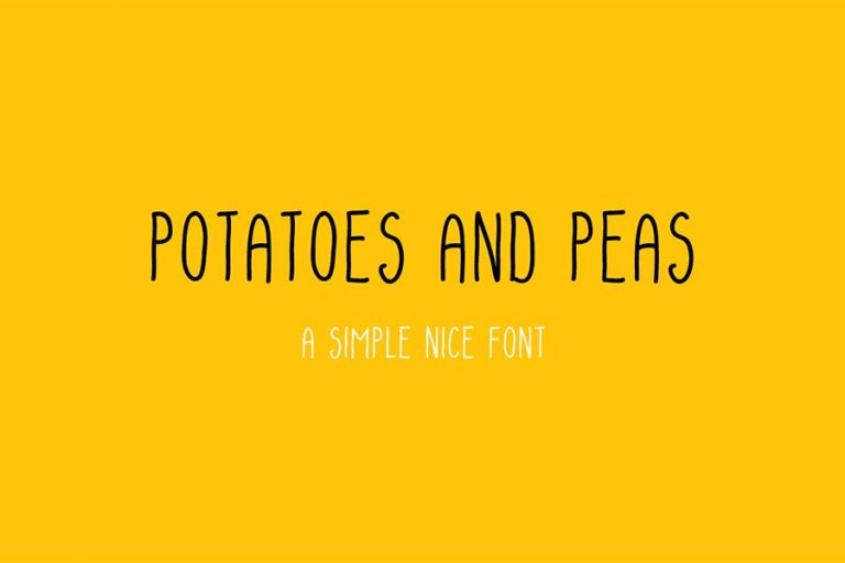 Potatoes and Peas - FondFont